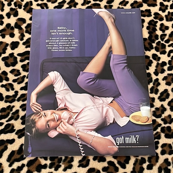 Britney Spears | Wall Decor | 999 Britney Spears Got Milk Vintage Print Ad Pop Teen Magazine ...
